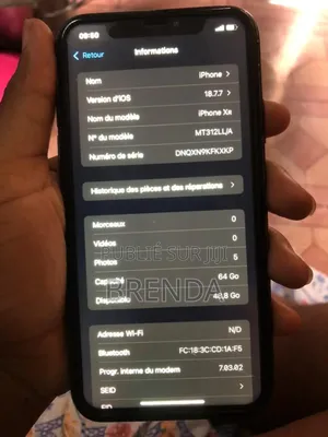 Nouveau Apple iPhone XR 64 GB Noir à vendre - Brenda Prix : CFA 50,000 ...